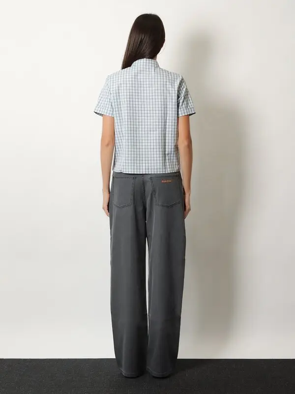 Miu Miu Madras Cotton Shirt - Green
