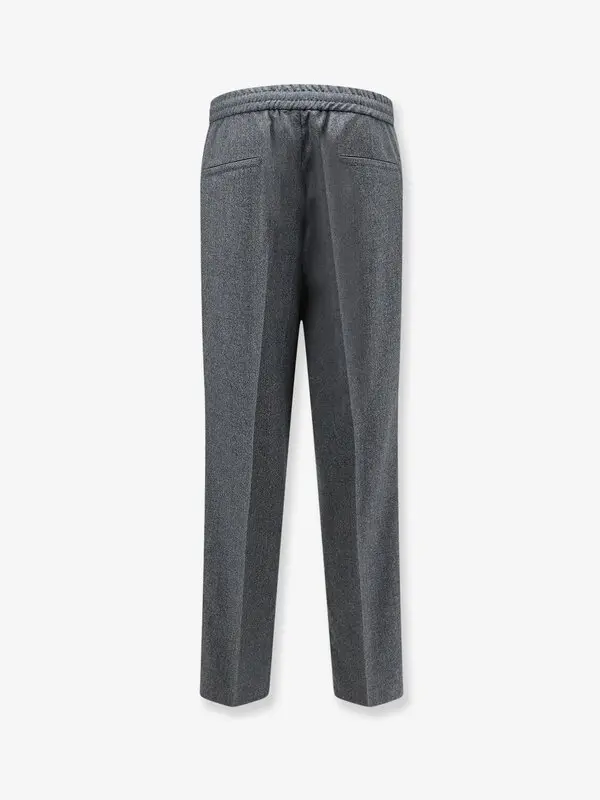 Brunello Cucinelli Virgin Wool Trousers With Adjustable Drawstring
