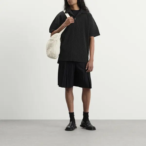 Issey Miyake Pleat Short Sleeve Shirt - Black