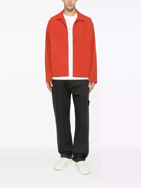 Stone Island Logo Patch Straight-leg Trousers