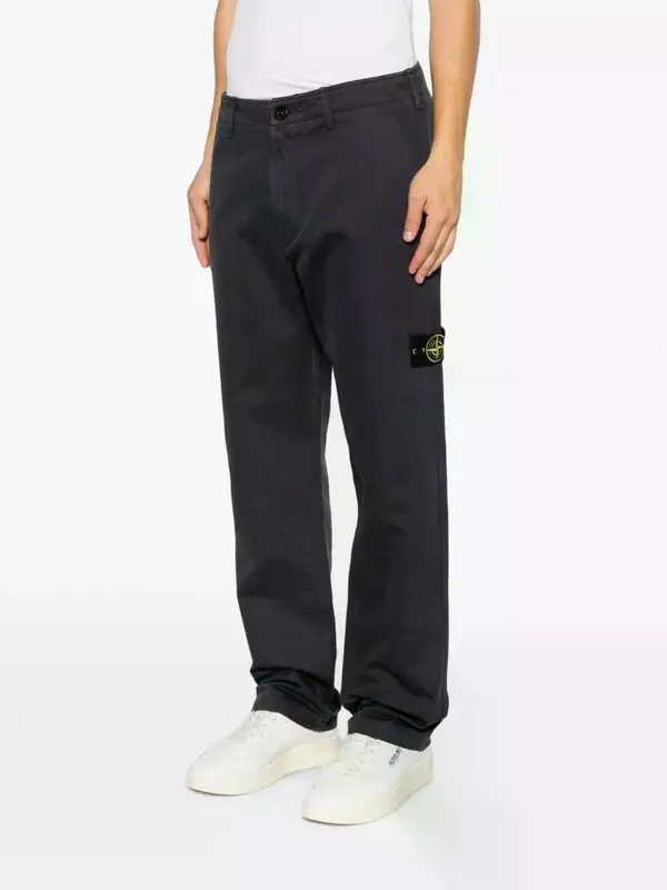 Stone Island Logo Patch Straight-leg Trousers