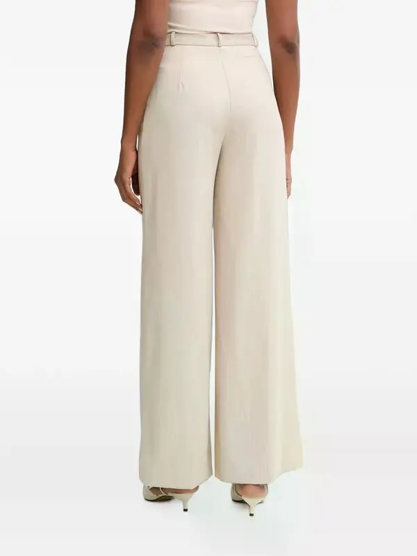 HAVEONE Pinstriped Wide-leg Trousers