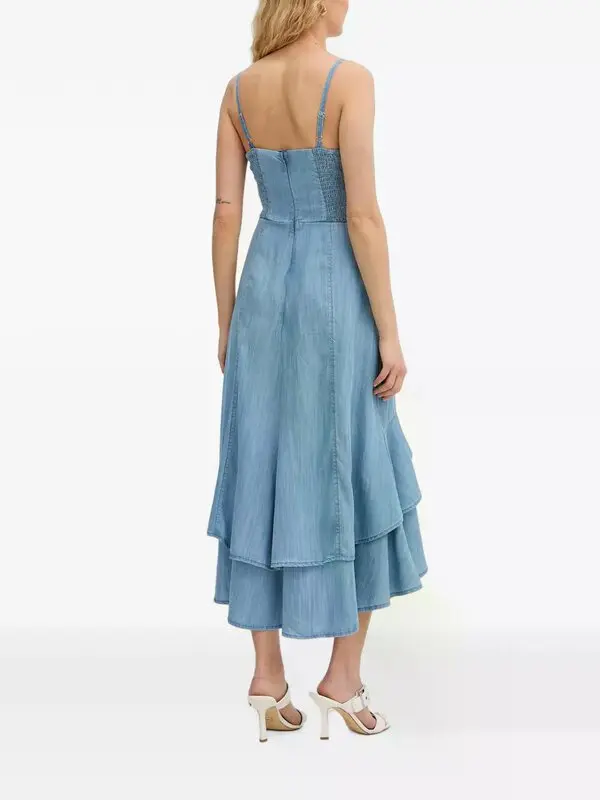 Guess Marina Ruffled Tiered Midi Dress