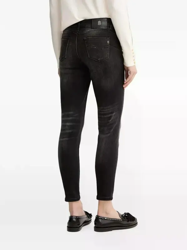 FRACOMINA Embellished Pocket Whiskered Jeans