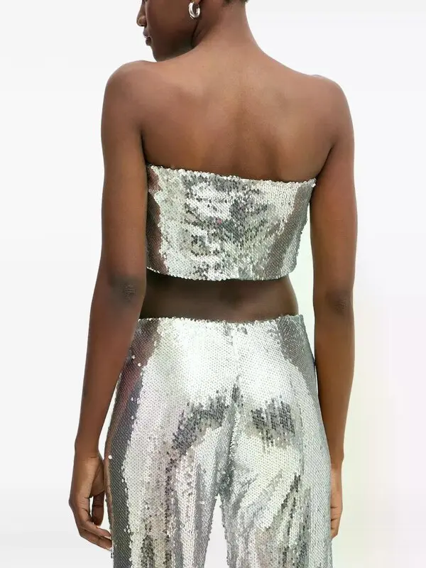 HAVEONE Sequin-embellished Bandeau Top