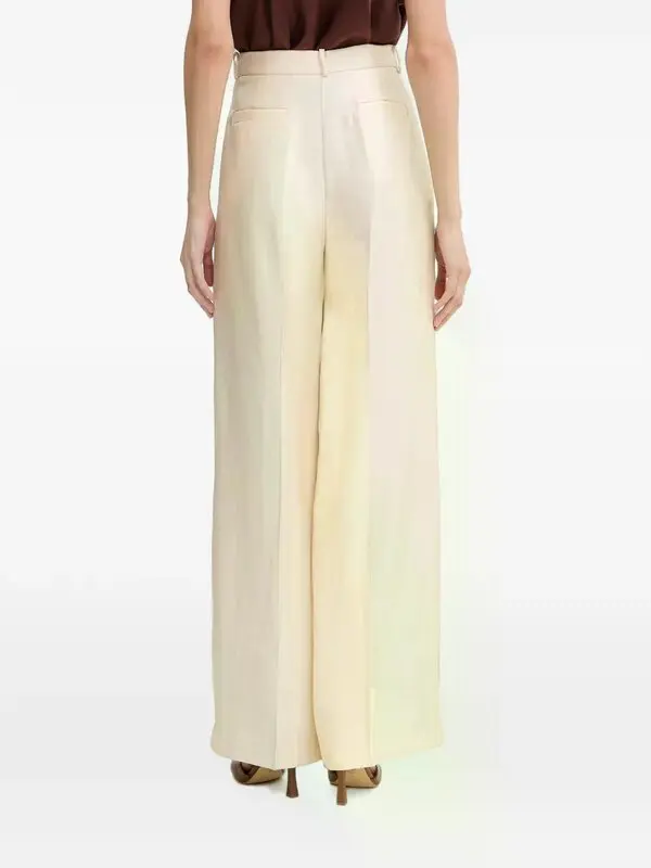 HAVEONE Pressed Crease Wide-leg Trousers