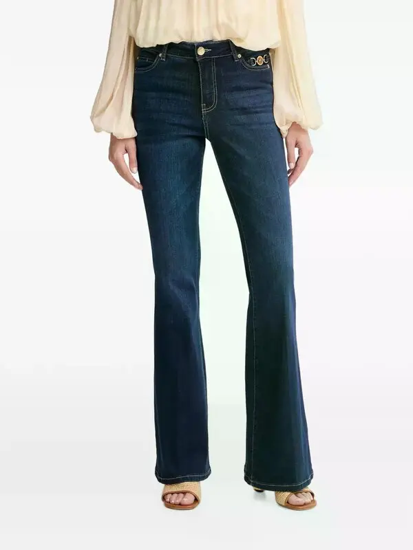 FRACOMINA Logo Plaque Flared Jeans