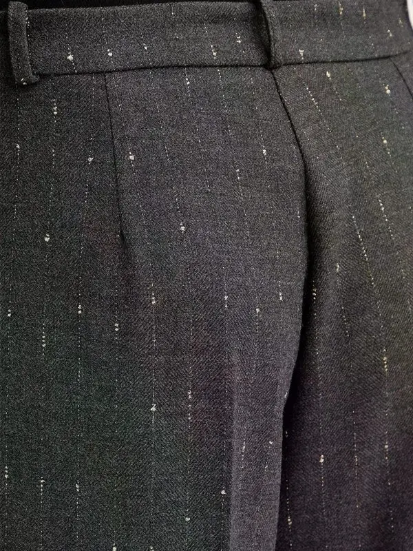 HAVEONE Pinstripe Wide-leg Trousers