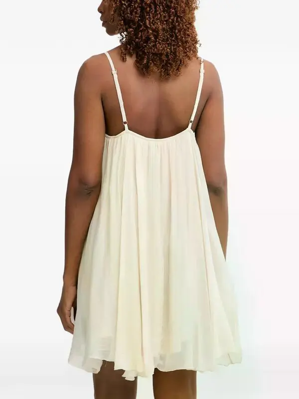 HAVEONE V-neck Pleated Mini Dress