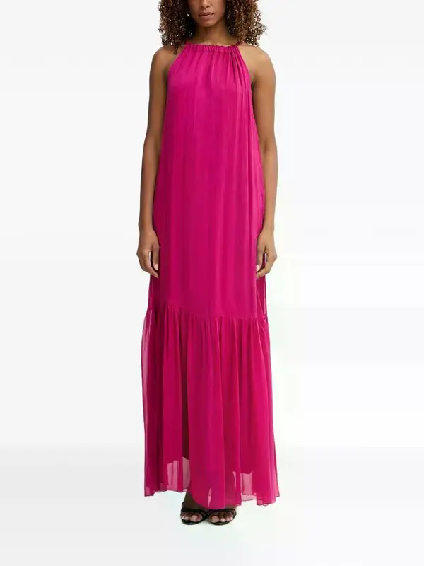HAVEONE Halterneck Tiered Maxi Dress - Pink
