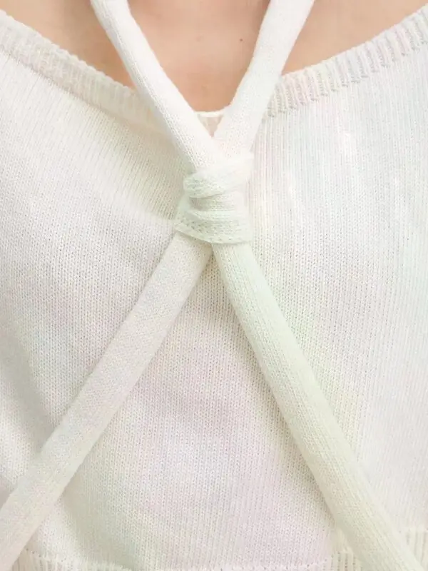 HAVEONE Cold-shoulder Halterneck Sweater