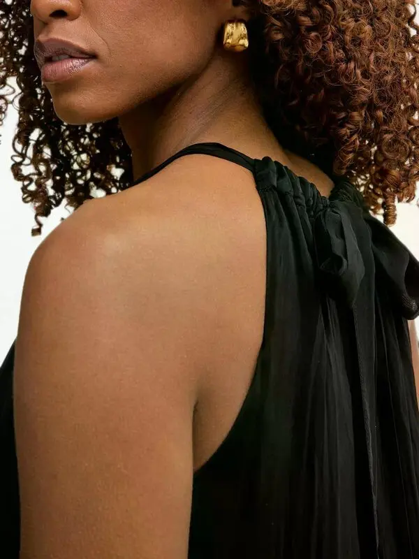 HAVEONE Halterneck Tiered Maxi Dress