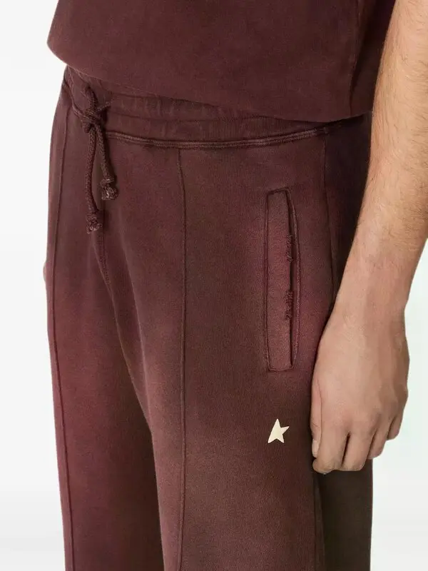 GOLDEN GOOSE Distressed-effect Wide-leg Track Pants