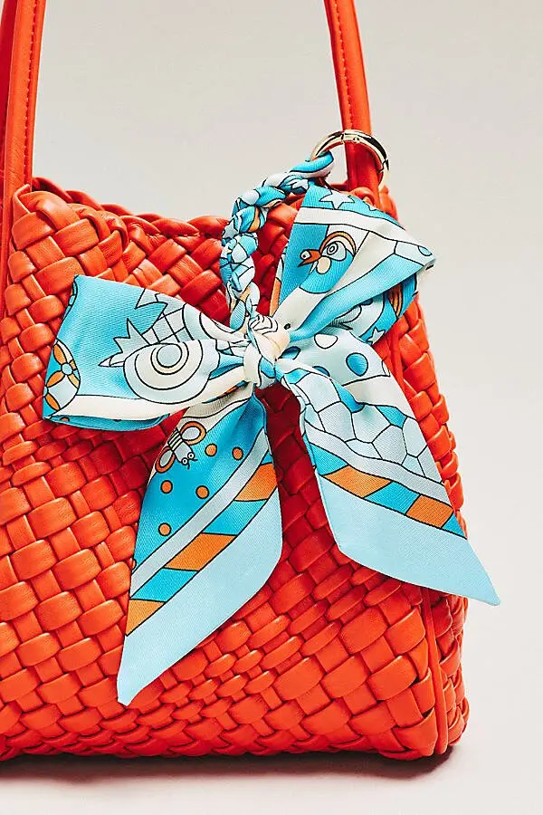 LISI LERCH Megan Scarf Bag Charm - Blue Pattern