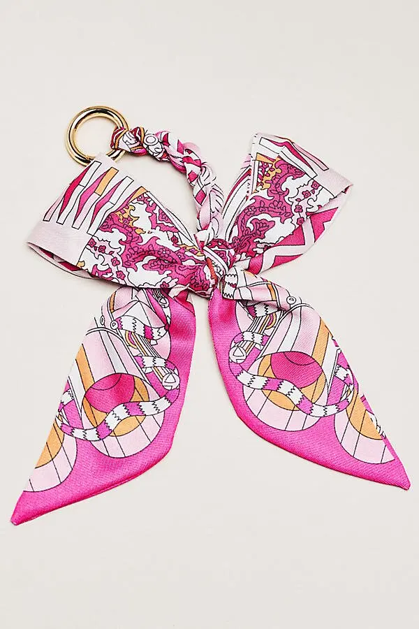 LISI LERCH Megan Scarf Bag Charm - Pink Pattern