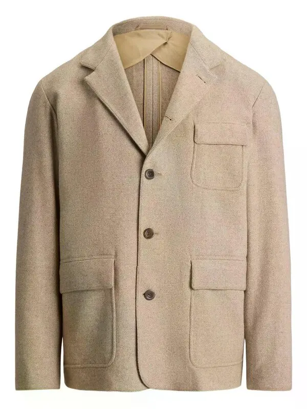 Ralph Lauren Purple Label Textured Flapped Pocket Jacket