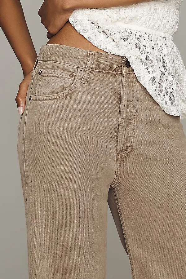 AGOLDE Ren High-rise Cropped Wide-leg Jeans