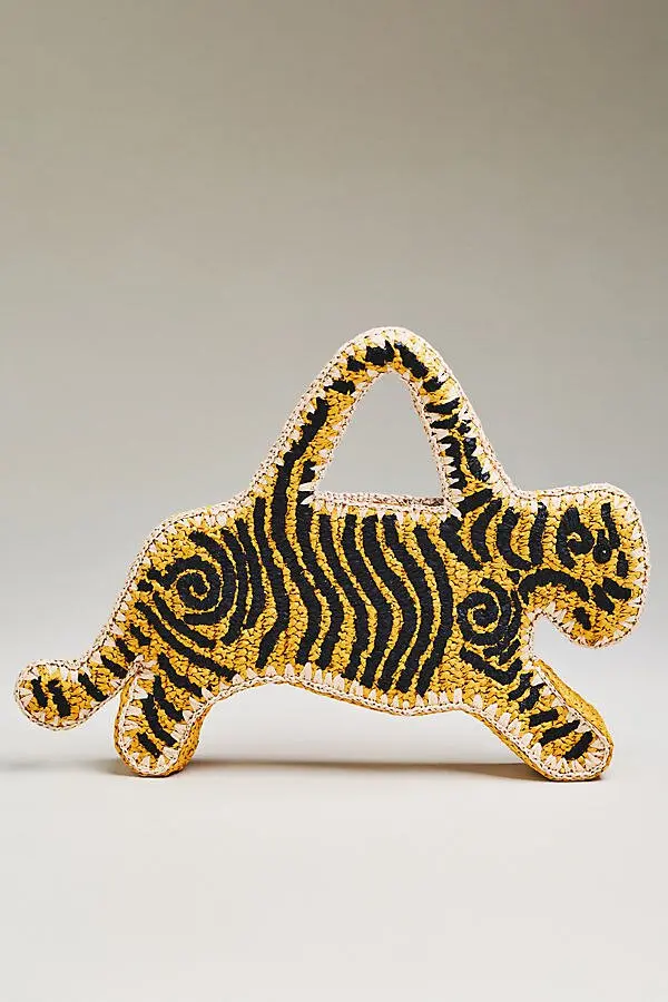 SIMONMILLER Raffia Bag - Tiger