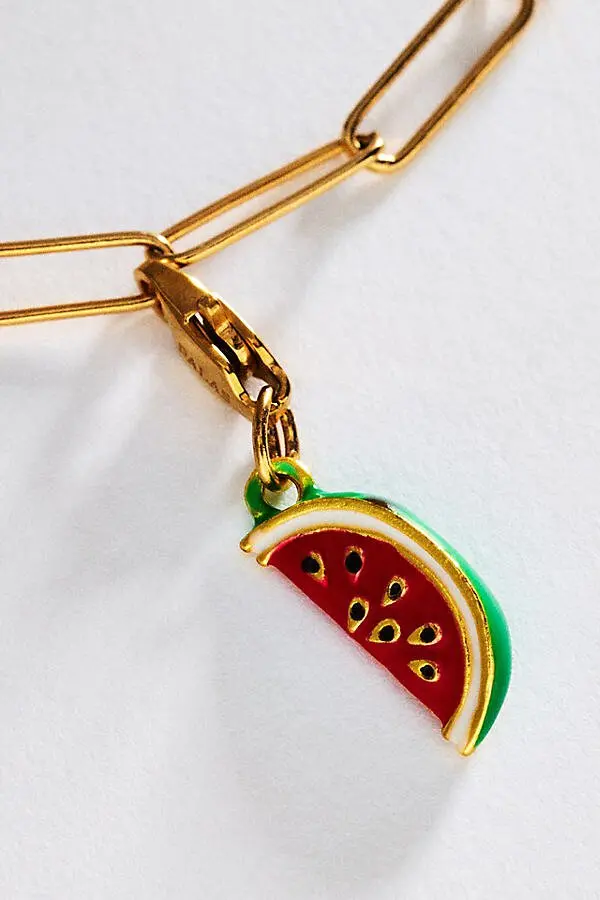 Anthropologie Palas Watermelon Slice Charm - Red