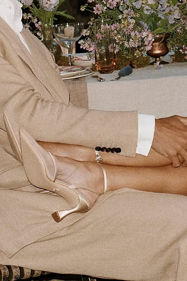 Anthropologie Badgley Mischka Yordan Ankle-strap Pumps - Neutral