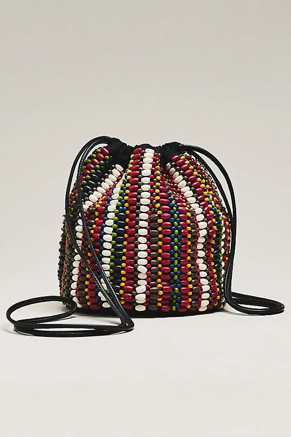 Anthropologie The Great. Beaded Cched Bucket Bag