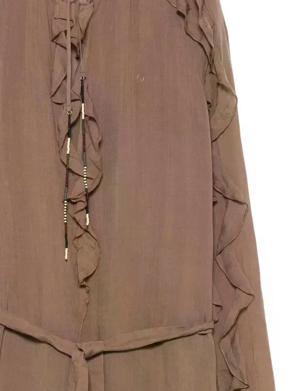 BAZAR DELUXE Ruffled Belted Dress