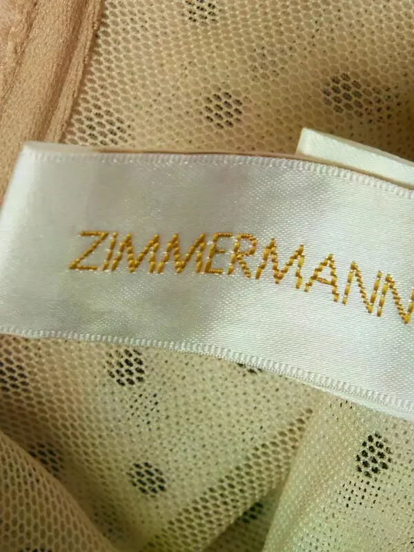 Zimmermann Strapless Sweetheart Neckline Polka Dot Midi Dress