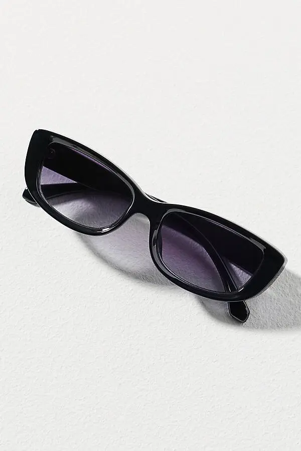 REALITY EYEWEAR Wged Rectangle Sunglasses - Black