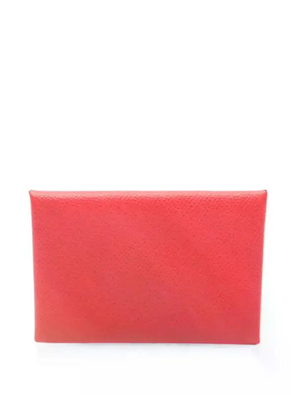 Hermès 2018 Calvi Epsom Coin Purse - Red