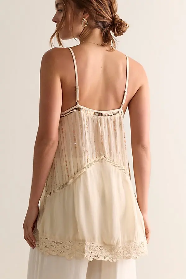 Free People Intimately Embellished Mini Slip Dress - Tea