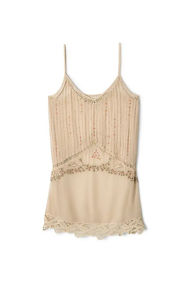 Free People Intimately Embellished Mini Slip Dress - Tea
