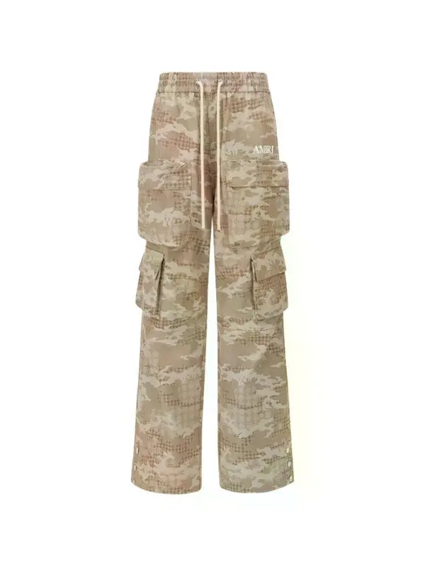 Amiri Camouflage Cotton Cargo Pants