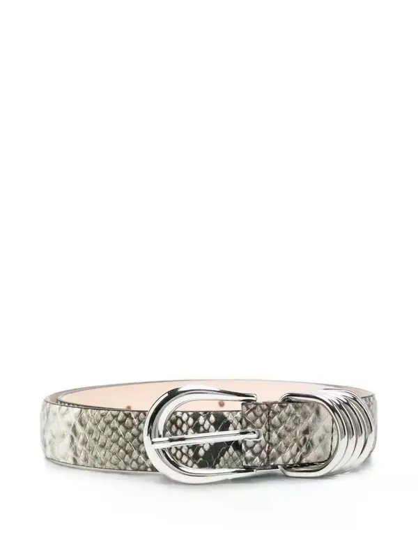 DEHANCHE Snakeskin-effect Buckle Belt - Grey