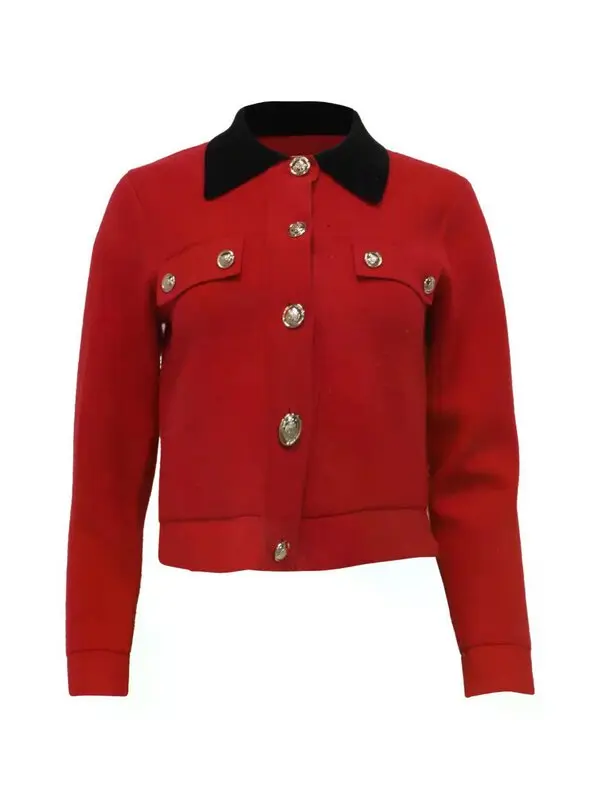 Sandro Contrast Collar Button-down Jacket