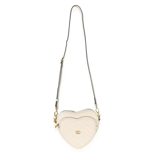 Gucci Mystic Matelasse Calfskin Diagonal Interlocking G Heart Shoulder Bag