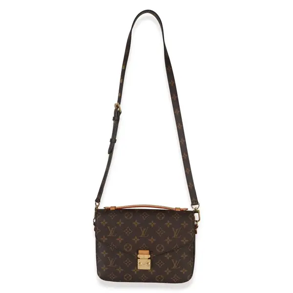 LOUIS VUITTON Monogram Canvas Pochette Metis Shoulder Bag - Brown