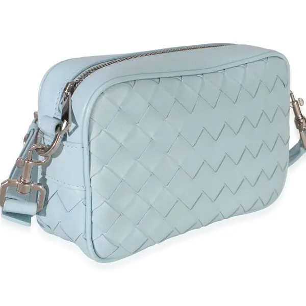 Bottega Veneta Light Nappa Intrecciato Crossbody Bag - Blue