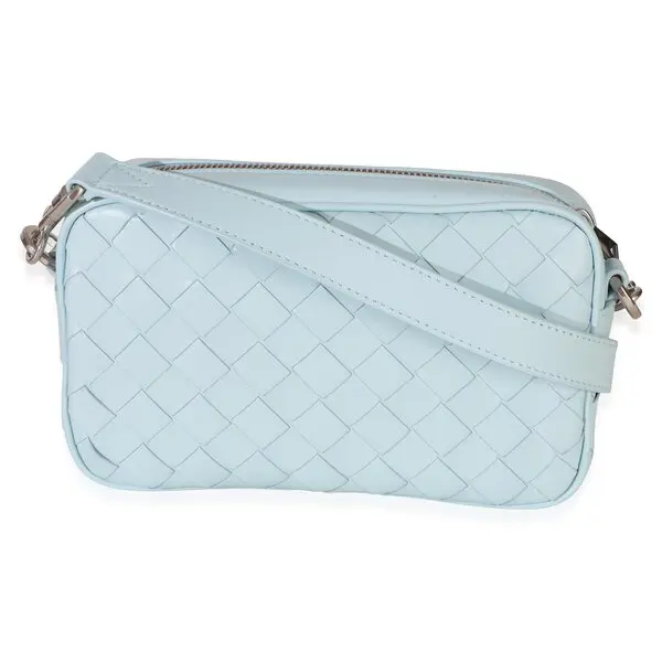 Bottega Veneta Light Nappa Intrecciato Crossbody Bag - Blue
