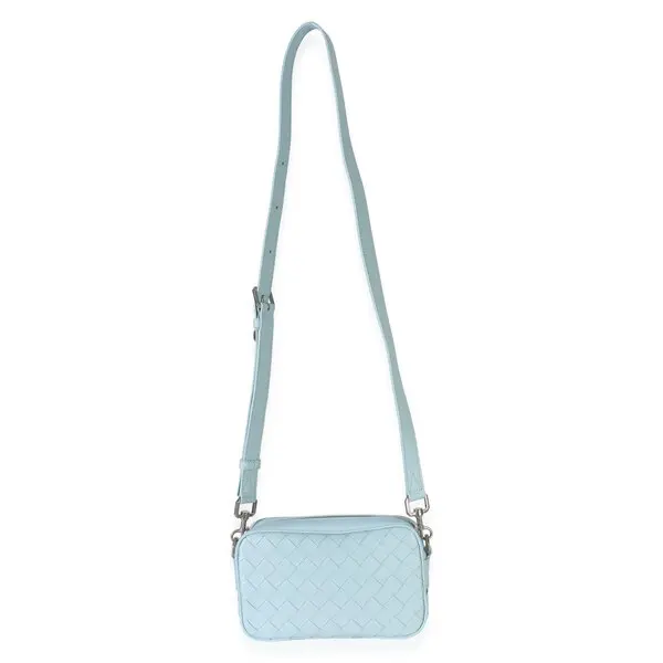 Bottega Veneta Light Nappa Intrecciato Crossbody Bag - Blue