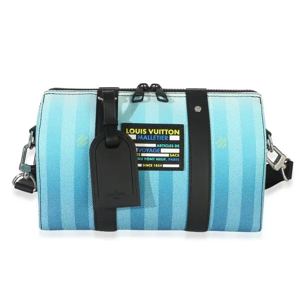 LOUIS VUITTON Gradient Damier Stripes City Keepall Shoulder Bag - Blue