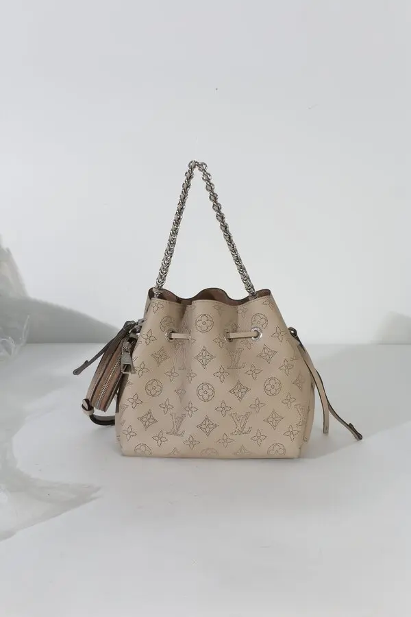 LOUIS VUITTON Galet Monogram Mahina Bella Shoulder Bag - Gray