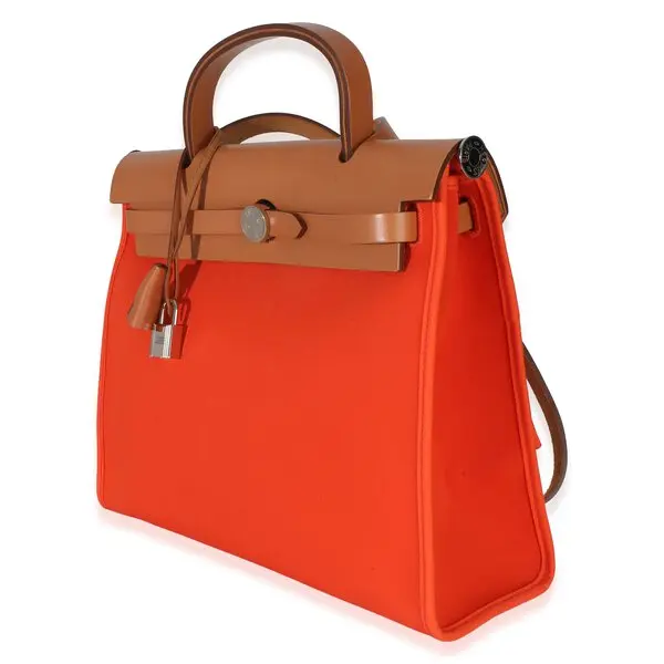 Hermès Herbag Zip 31 Pm Phw - Orange