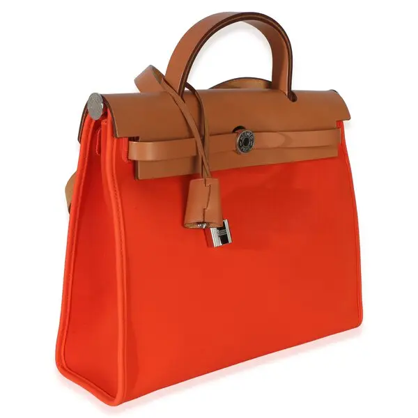 Hermès Herbag Zip 31 Pm Phw - Orange