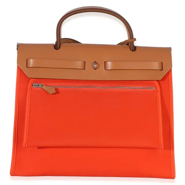Hermès Herbag Zip 31 Pm Phw - Orange
