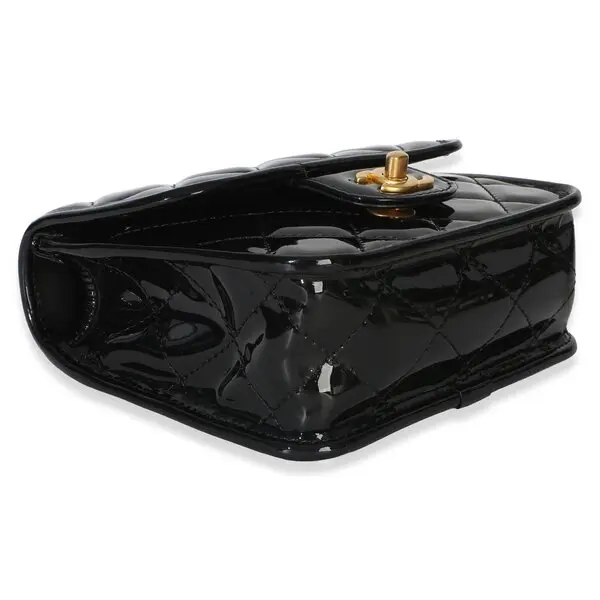 Chanel Quilted Patent School Memory Top Handle Flap Bag