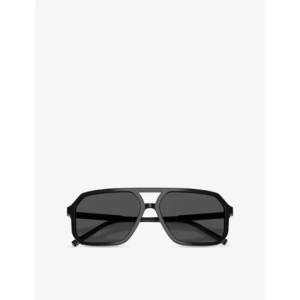 Dolce & Gabbana Dg4541 Square Frame Acetate Sunglasses - Black