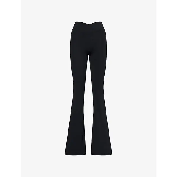 Bo+tee Soft Active V-waist Flared Leggings - Black
