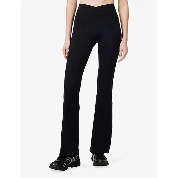 Bo+tee Soft Active V-waist Flared Leggings - Black