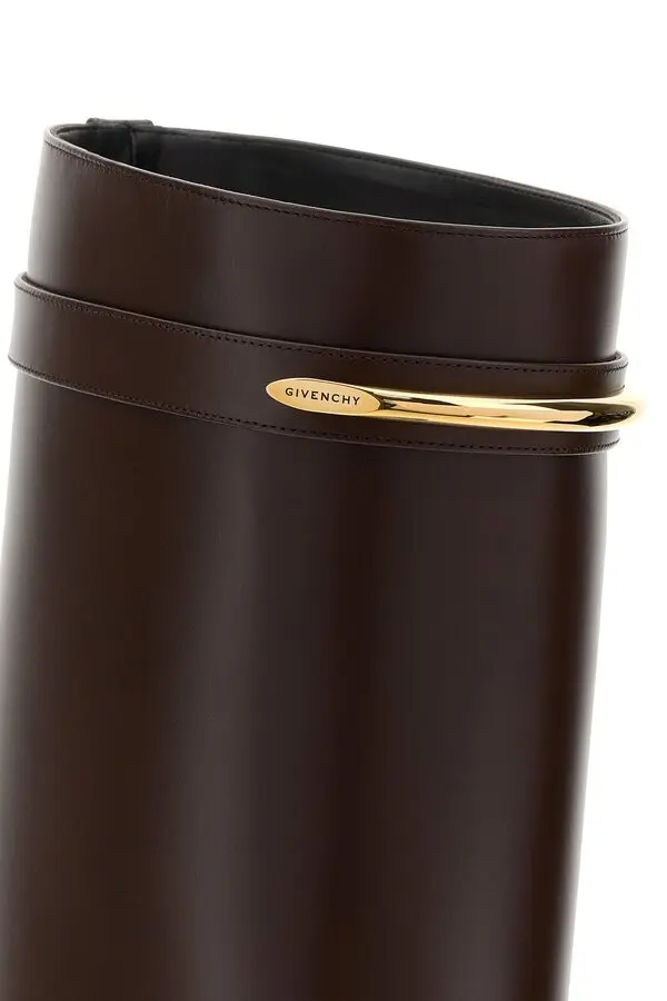 Givenchy Chocolate Leather Shark Boots