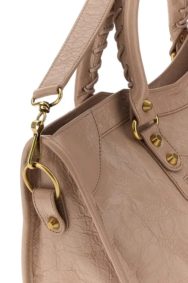 Balenciaga Antiqued Leather Medium Le City Handbag